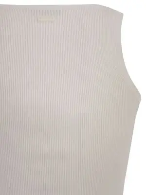 Max Mara Ribbed Sleeveless Top - White