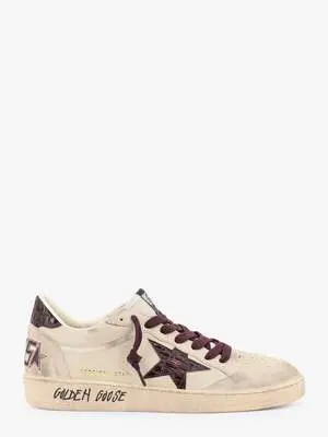 GOLDEN GOOSE Ballstar Leather Sneakers With Iconic Side Logo - Multicolor