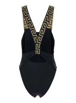 Versace One-piece Swimsuit With Greca Detail - Multicolor