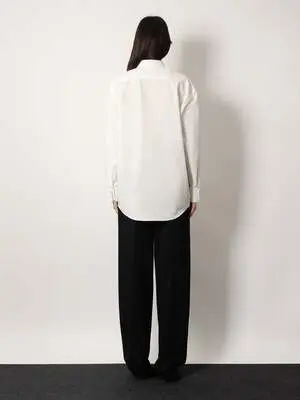 Saint Laurent Certified Cotton Shirt With Monogram Embroidery - Multicolor