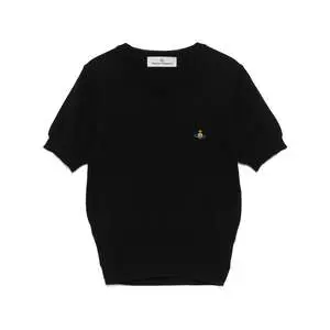 VIVIENNE WESTWOOD Knit T-shirt With Orb Logo Embroidery
