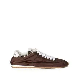 Miu Miu Suede And Recycled Polyester Lace-up Sneakers