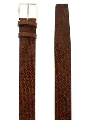 Max Mara Braided Leather Belt - Brown