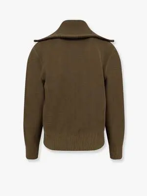Bottega Veneta Wool And Cotton Zip-up Cardigan With Knot Detail - Multicolor