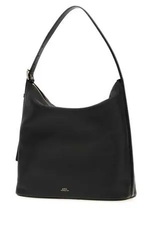 A.p.c. Vera Leather Shoulder Bag - Black