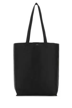 A.p.c. Leather Shopping Bag - Black