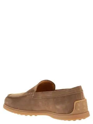 TOD'S Suede Leather Slipper Moccasins - Multicolor