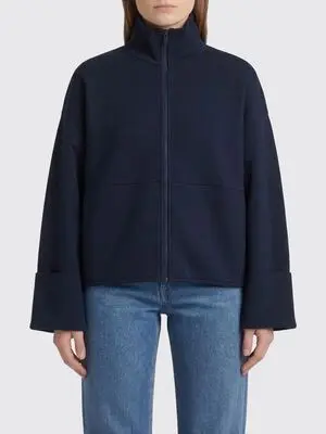 Max Mara Zip-up High Neck Pullover - Blue