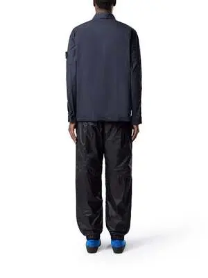 Stone Island Stretch Cotton Canvas Overshirt With Flap Pocket On The Chest - Multicolor