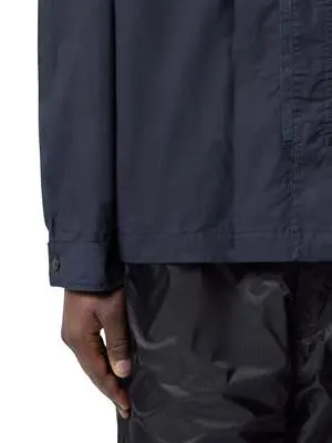 Stone Island Stretch Cotton Canvas Overshirt With Flap Pocket On The Chest - Multicolor