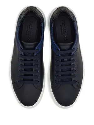 FERRAGAMO Leather Low-top Sneakers - Multicolor