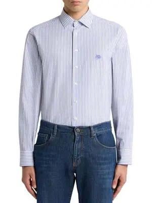 Etro Striped Seersucker Cotton Shirt