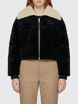 Gucci Lambskin Croc-effect Jacket - Black