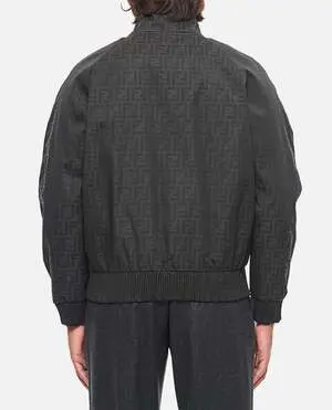 Fendi Coated Canvas Logo Zip-up Blouson