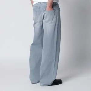 Our Legacy Vast Cut High-waisted Wide-leg Cotton Denim Jeans - Blue