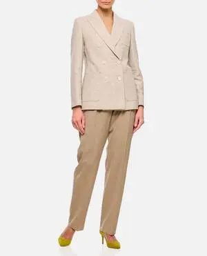 Max Mara High Waist Tailored Trousers With Sartorial Pinces - Multicolor