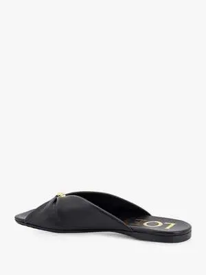Loewe Pebble Soft Leather Sandals - Black