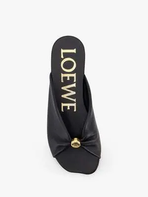 Loewe Pebble Soft Leather Sandals - Black