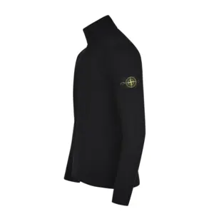Stone Island Logo Detail Turtleneck Sweater - Black