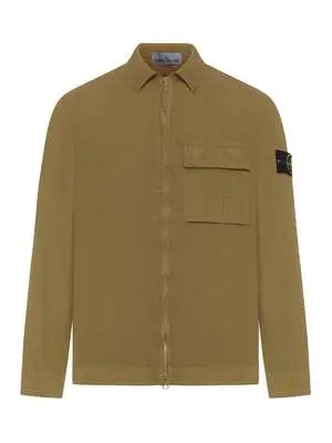 Stone Island Organic Cotton Zip-up Overshirt - Multicolor