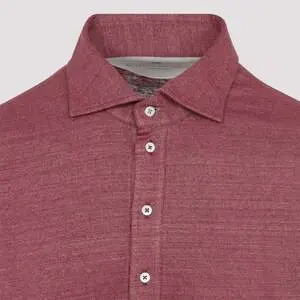 Brunello Cucinelli Long Sleeves Polo - Red