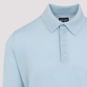 Giorgio Armani Aquamarina Wool Polo Sweater