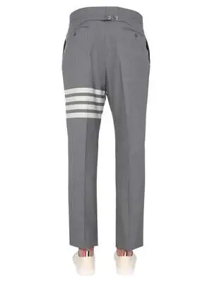 Thom Browne Tailored Wool Pants With Signature Stripes