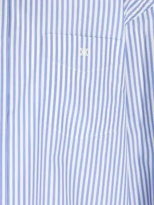 Celine Striped Cropped Cotton Shirt