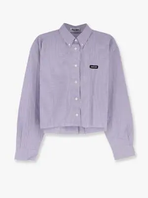 Miu Miu Pin Check Cotton Shirt - Multicolor