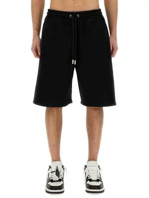 Off-White Bermuda Shorts With Logo Detail - Black