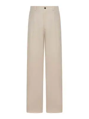 Giorgio Armani Linen Blend Straight Leg Trousers