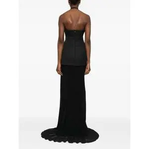 Sportmax Halterneck Sleeveless Gown With Two Front Pockets