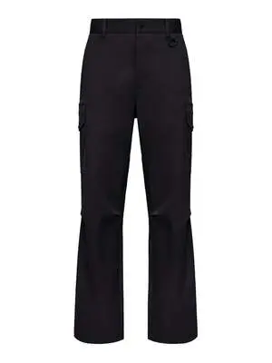 Moncler Cotton Blend Gabardine Cargo Pants - Black