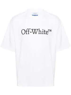 Off-White Off-White Men Big Bookish Cotton T-Shirt Multicolor