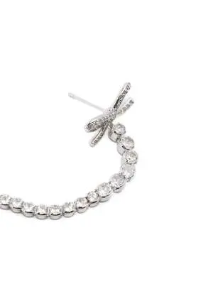 SELF-PORTRAIT Crystal Bow Drop Earrings