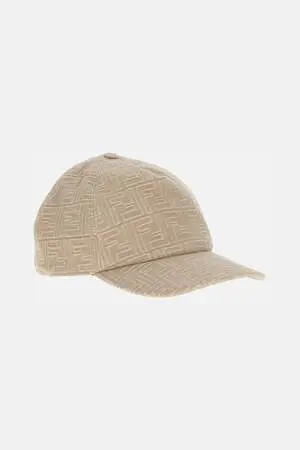 Fendi Cotton Baseball Cap With Ff Motif - Multicolor