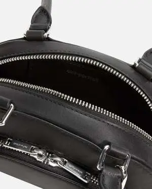 SELF-PORTRAIT Black Leather Mini Shoulder Bag With Charm