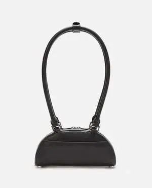 SELF-PORTRAIT Black Leather Mini Shoulder Bag With Charm