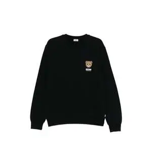 Moschino Cotton Blend Graphic Print Sweatshirt - Black