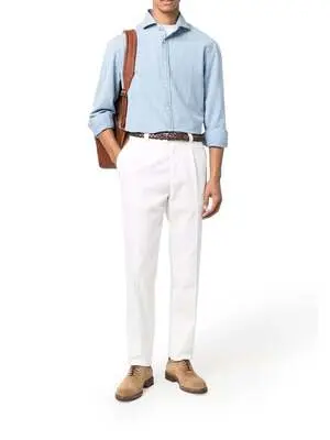 Brunello Cucinelli Tailored Cotton Trousers