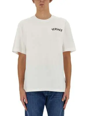 Versace T-shirt With Logo - White