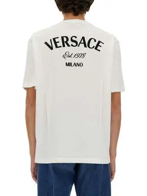 Versace T-shirt With Logo - White
