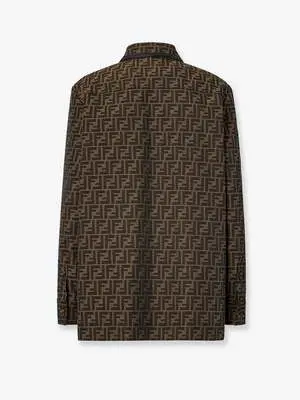 Fendi Ff Canvas Jacket - Brown