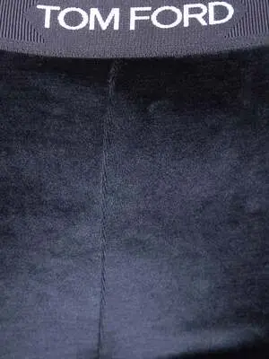 TOM FORD Stretch Lustrous Velour Leggings - Black