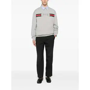Gucci Crew Neck Long Sleeve Sweatshirt - Gray