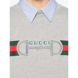 Gucci Crew Neck Long Sleeve Sweatshirt - Gray