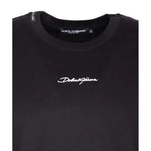 Dolce & Gabbana Embroidered Patch Logo T-shirt - Black