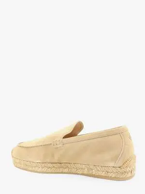 Loro Piana Suede Loafers With Raffia Detailing