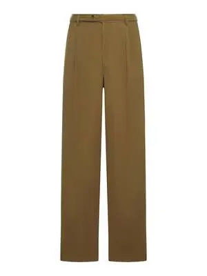 Giorgio Armani Cupro Natté Single Pleated Trousers - Multicolor