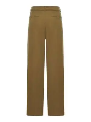 Giorgio Armani Cupro Natté Single Pleated Trousers - Multicolor